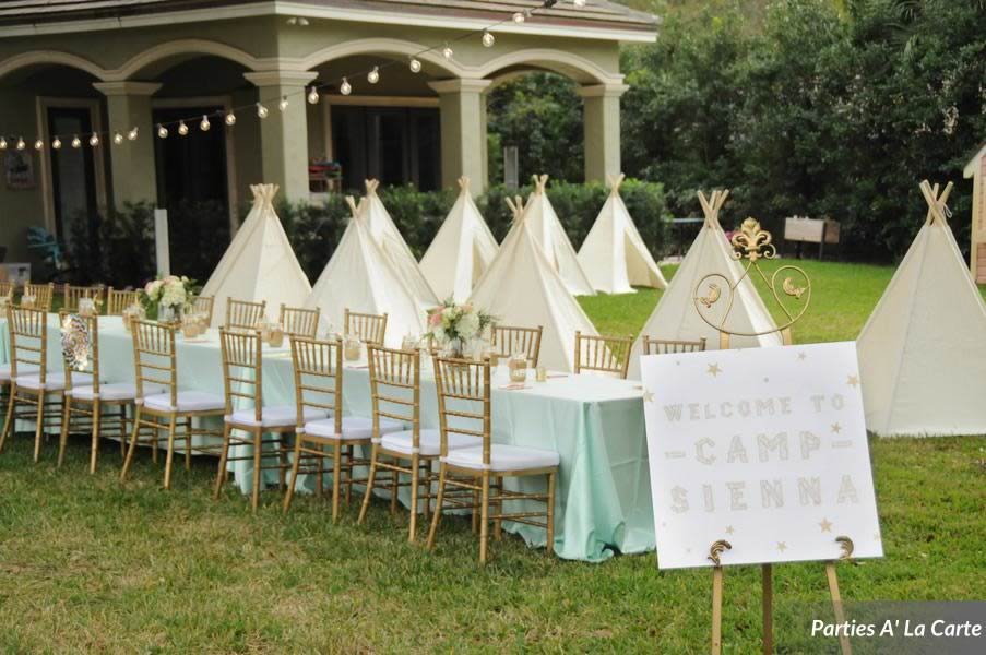 Camp Sienna: A Teenage Glamping Party - A Chair Affair, Inc.