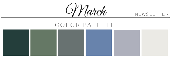 March Color Palette - A Chair Affair - A Chair Affair, Inc.