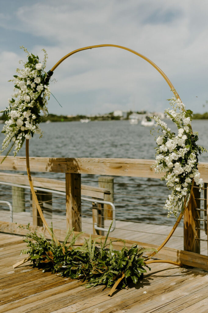 Floral ring backdrop - A Chair Affair, Inc.